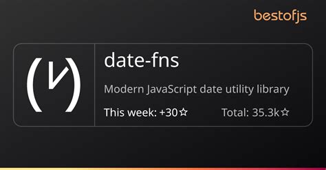 Best Of Js • Date Fns