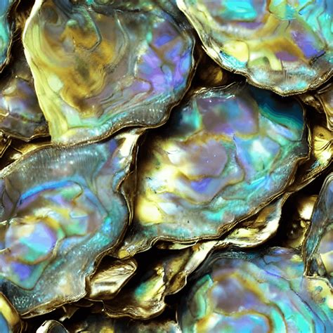 Abalone Shell Paua Shell Texture Gold Macro Graphic · Creative Fabrica