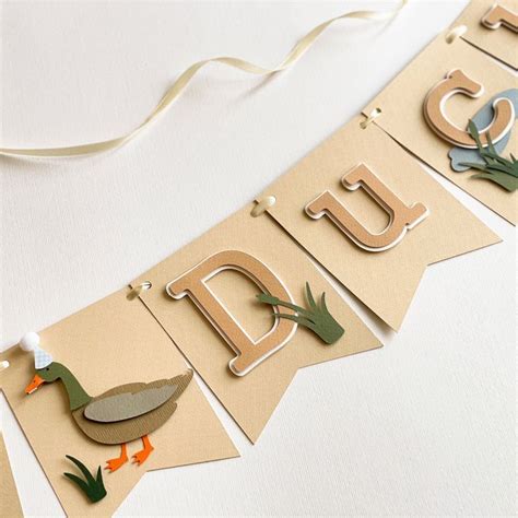 One Lucky Duck Banner Mallard 1st Birthday Decorations One Year Old