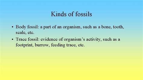 Geology 1023 Fossils And Fossilization Importance Of Fossils