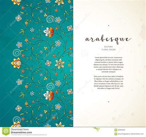 Vector Vintage Card In Eastern Style Stock Vector Illustration Of