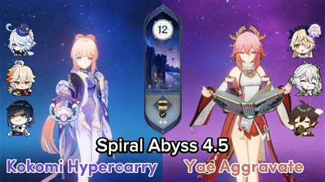 Kokomi Furina Mono Hydro Yae Aggravate Genshin Impact Spiral Abyss