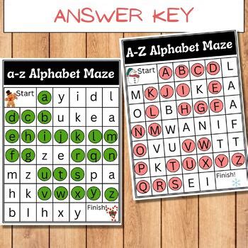 Winter Themed Alphabet Mazes January Morning Work Activities TPT