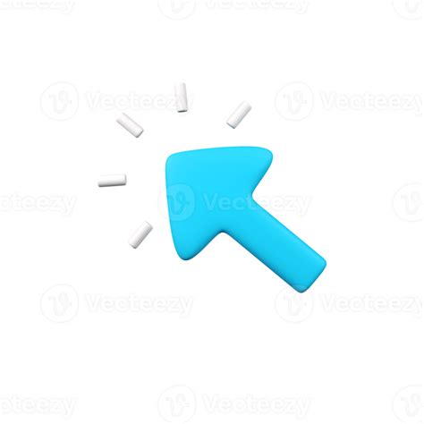 Click Mouse Cursor Pointer Isolated 3d Render Icon Illustration
