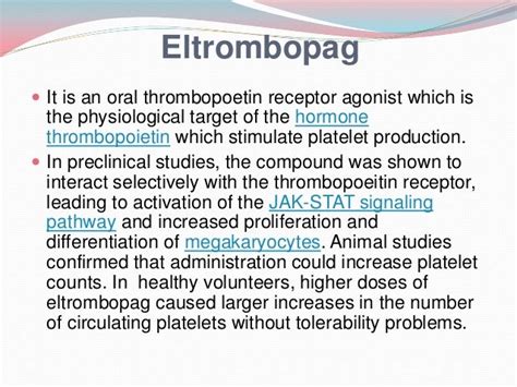 Eltrombopag For Management Of Chronic Immune Thrombocytopenia Final
