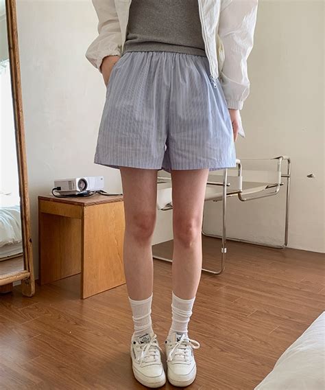 여름신상 볼든 스트라이프 밴딩팬츠 2 Color 슈슈set면바지반바지운동복코튼 리얼코코