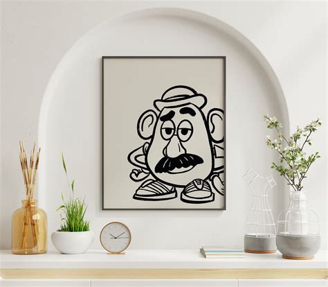 Digital Download Mr Potato Head Print Drawing Sketch Toy Etsy