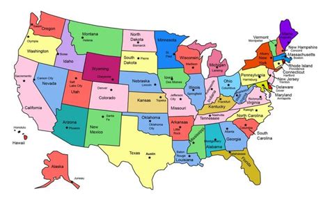 ¿buscas Un Mapa De Estados Unidos Para Imprimir ¿mapa Físico De Usa O