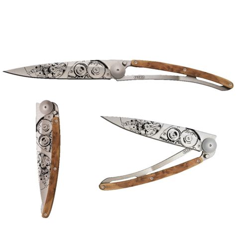 Couteau de Poche Pliant Ultra léger avec Clip Ceinture 37g Titane