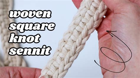 Macrame Woven Square Knot Sennit Braided Edges Youtube