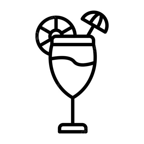 Cocktail Line Icon Vector Cocktail Icon Alcohol Beverage Png And
