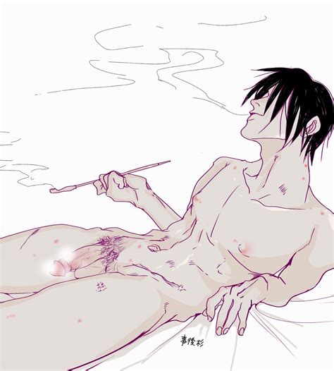 Rule 34 After Sex Black Hair Blowing Smoke Colored Sketch Completely Nude Eo Artist Gintama
