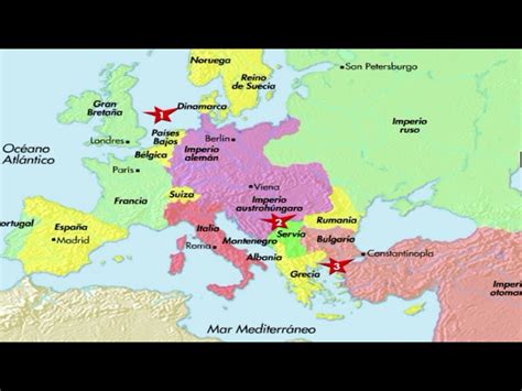 Mapa Del Mundo De La Primera Guerra Mundial