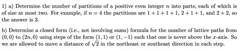 Solved 1 A Determine The Number Of Partitions Of A Chegg Com