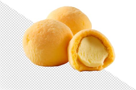 Pao De Queijo Relleno Y Mordido Aislado Del Fondo Transparente Psd Y Png Archivo PSD Premium