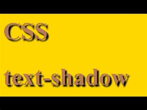 CSS How To Text Shadow YouTube