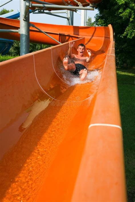 Girl On A Water Slide Stock Image Image Of Vacation 13845413