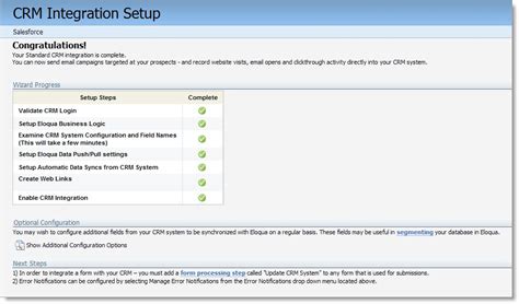 integrating eloqua and sfdc using the native integration