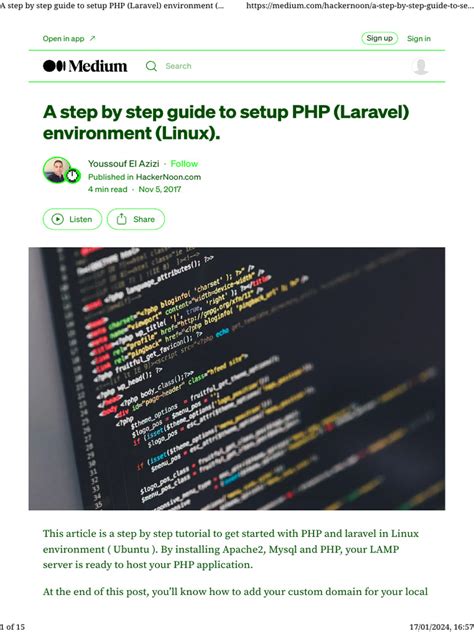 A Step By Step Guide To Setup Php Laravel Environment Linux By