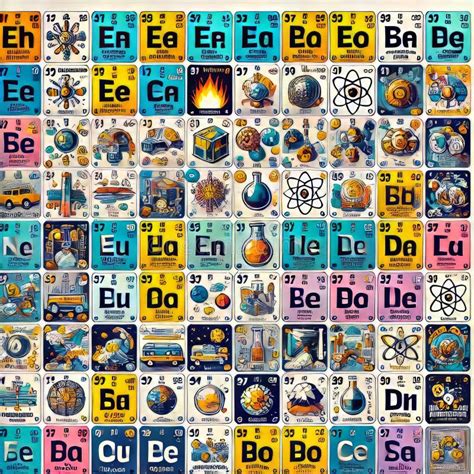 Color Coded Periodic Table With Element Symbols Atomic Numbers A Stock
