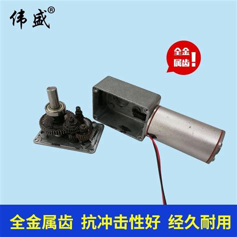 涡轮蜗杆减速电机 微型慢速减速马达24v直流减速电机12v调速电机 Ws 5073gw 伟盛 中国 广东省 生产商 电动机