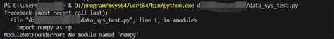 已经安装numpy，但是报错modulenotfounderror No Module Named ‘numpy‘no Module Named Numpy Csdn博客