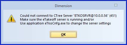 CTree Error 451 ETakeoff