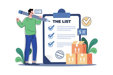 Inventory List Illustration Concept On White Background 20734138 Vector