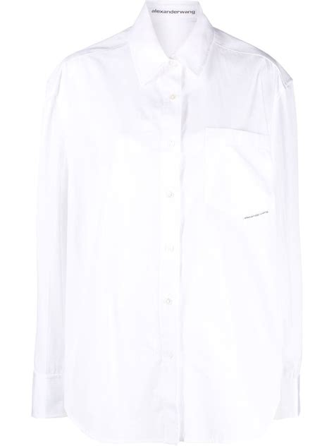Alexander Wang Oversized Chest Pocket Shirt Farfetch