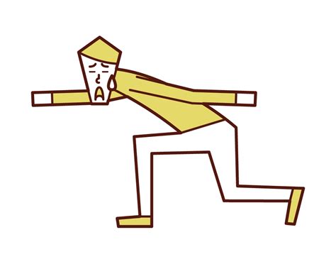 ギリギリセーフ（男性）イラスト フリーイラスト素材集 Kukukeke