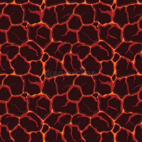 Cartoon Game Texture Lava Surface Seamless Pattern Game Asset Walls