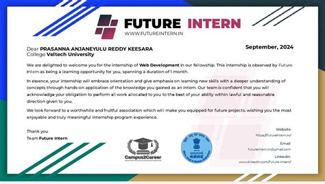 Prasanna Reddy Keesara On Linkedin Internship Webdevelopment