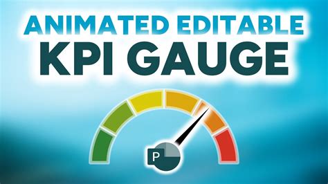how to add animated and editable kpi gauge charts in powerpoint youtube