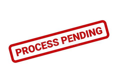 A Red Rectangular Stamp With Rounded Corners Contains The Words Process