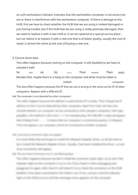 SOLUTION Network Problems And How To Fix It Studypool