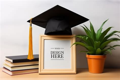Graduation Cap And Frame Mockup Graphic By Alldaysx · Creative Fabrica