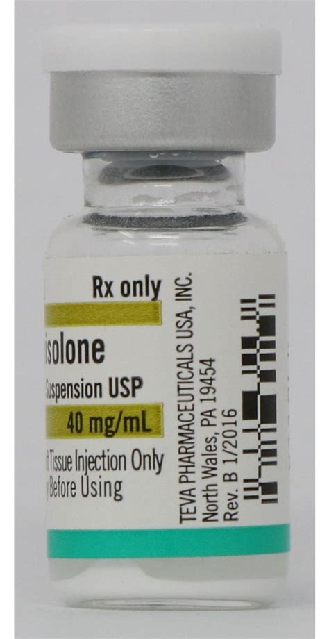 Methylprednisolone Acetate Injectable Suspension Usp 40mg Ml 1ml Vial