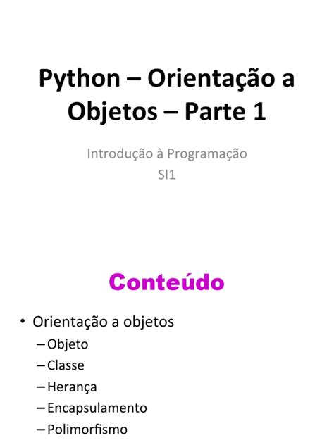 Python Orientado A Objetos Pdf Classe Programação De Computadores Python Linguagem De