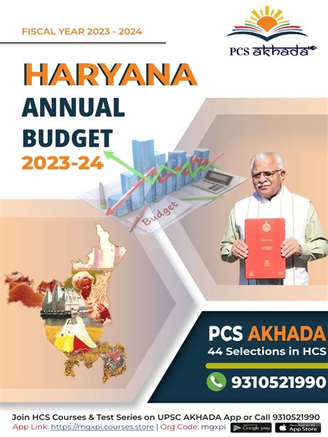 Haryana Budget 2023 Pcs Akhada 01 Pdf Gross Domestic Product