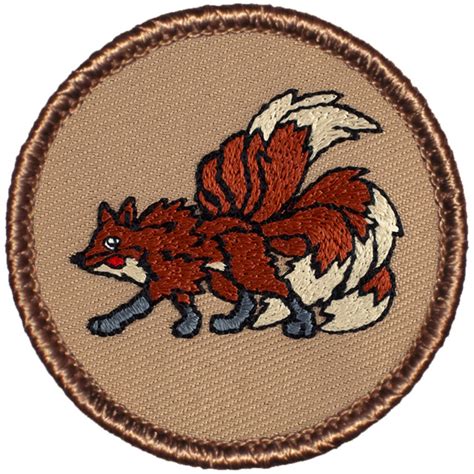 Nine Tailed Fox Patch 2 Inch Diameter Embroidered Patch Etsy
