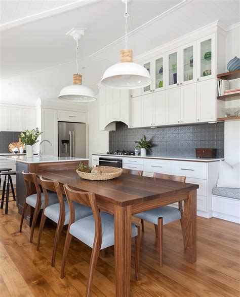 Kitchen Island With Integrated Dining Table