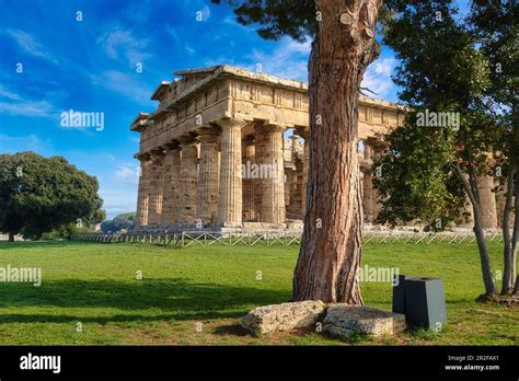 Temple Of Poseidon 2nd Temple Of Hera In Paestum Campania Italy