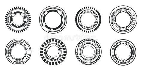 Hud Aim Pointer Optical Target Futuristic Focus Range Indicators Laser Crosshair Collimator