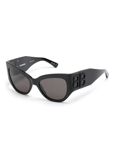 Balenciaga Eyewear Cat Eye Sunglasses Black Farfetch