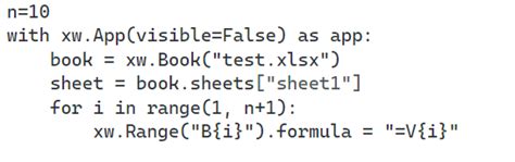 Python X Filling A Column With Formula Using Xlwings Stack Overflow