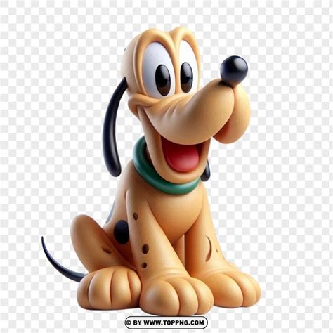 Pluto Sitting Happily Png Background Toppng Classic Disney