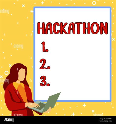 Conceptual Display Hackathon Business Showcase Event Where Large