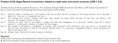 Solved Problem 5 2a Algo Record Transactions Related To