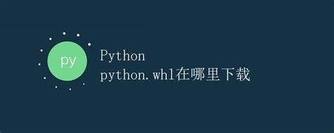 Python Python Whl在哪里下载 极客教程