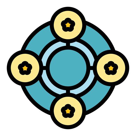 Round Cipher Icon Color Outline Vector 15552271 Vector Art At Vecteezy